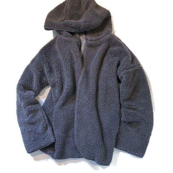 PJ Salvage | Jackets & Coats | Pj Salvage Gray Sherpa Hoodie Jacket S ...